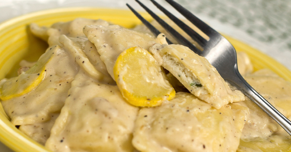 20 Minute Creamy Cheese Ravioli with Summer Squash – Add Salt & Serve