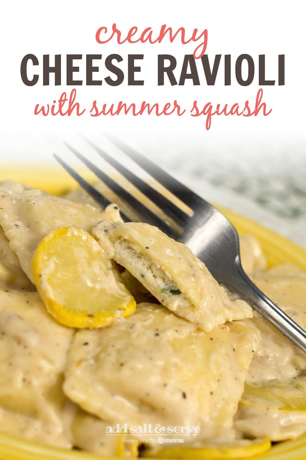 20 Minute Creamy Summer Squash Ravioli – Add Salt & Serve