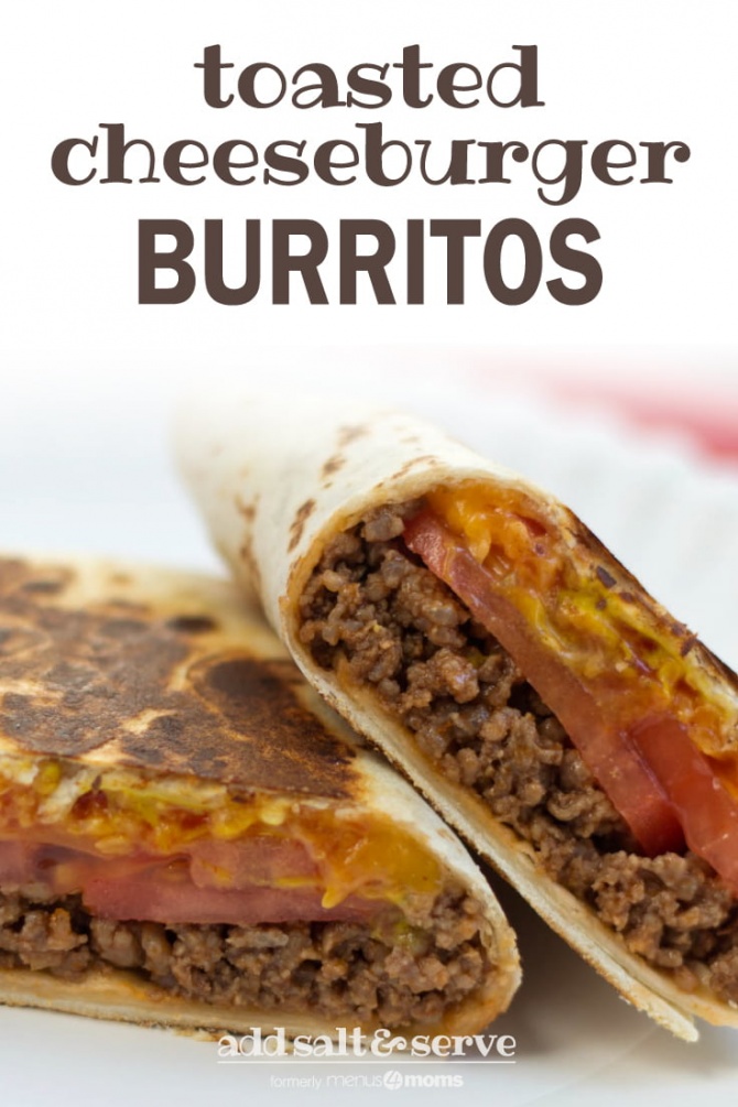 Toasted Cheeseburger Burritos – Add Salt & Serve