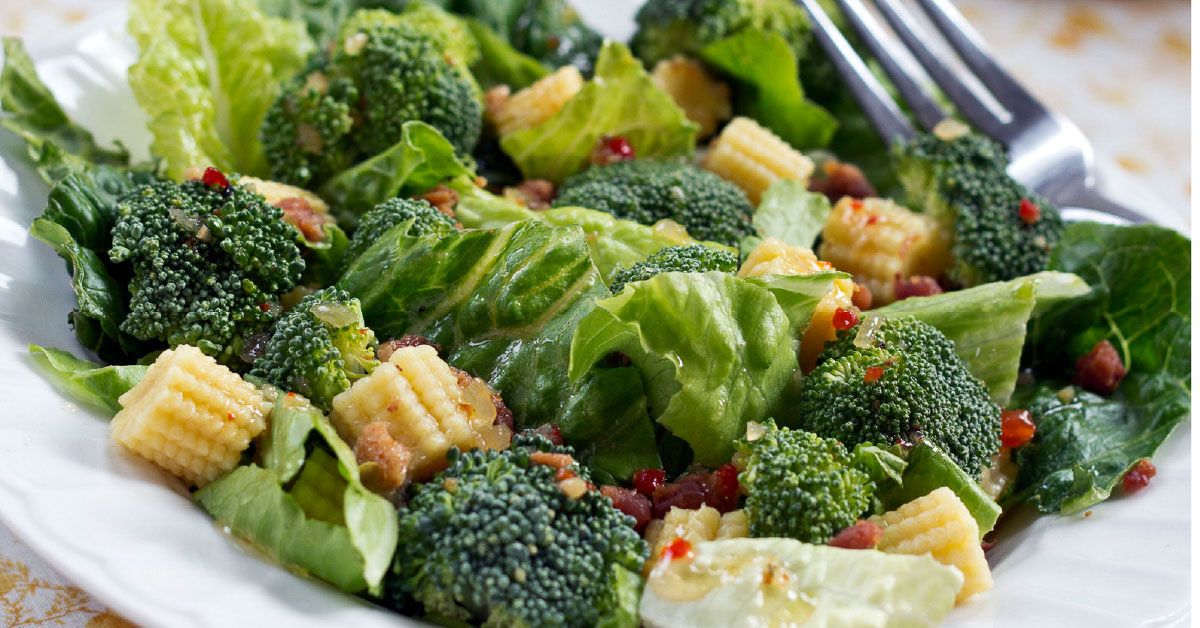 Baby Corn Salad with Broccoli – Add Salt & Serve
