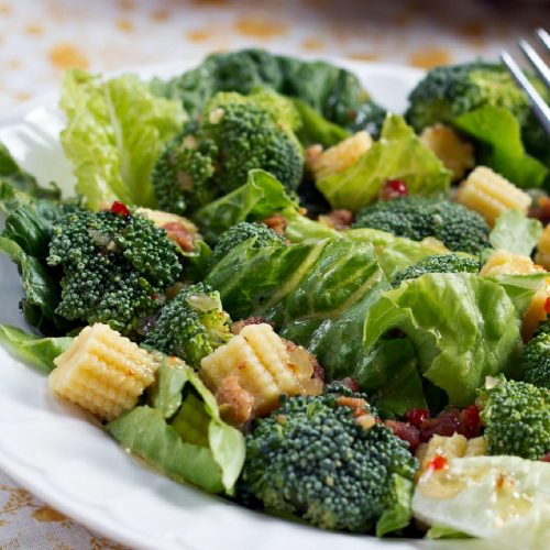 Baby Corn Salad with Broccoli – Add Salt & Serve