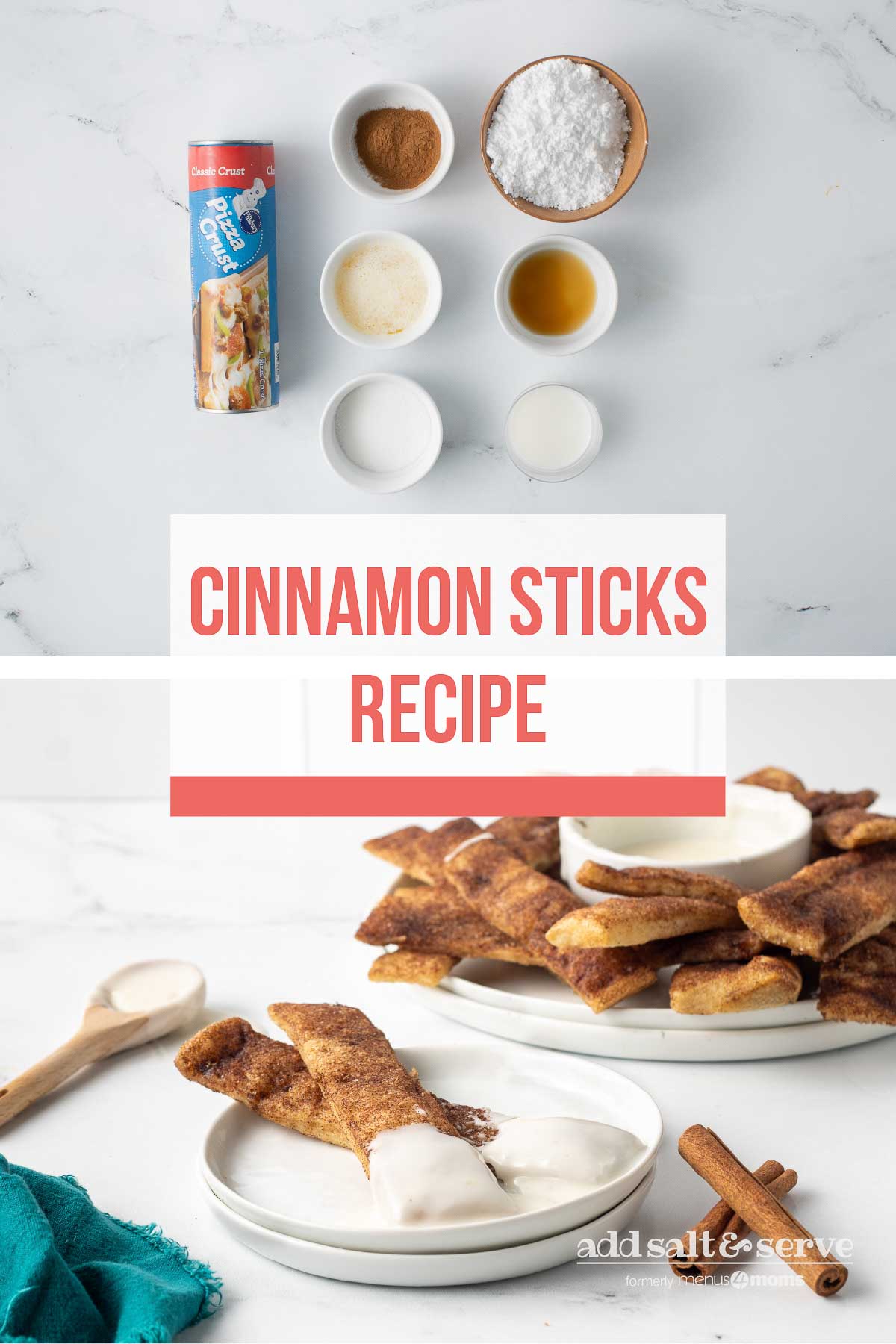 Easy Homemade Cinnamon Sticks Recipe with Pizza Dough – Add Salt & Serve