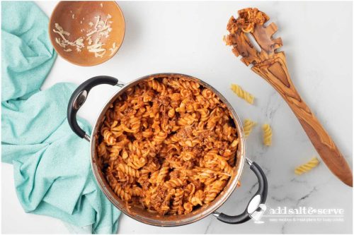 Cheesy Spiral Pasta – Add Salt & Serve