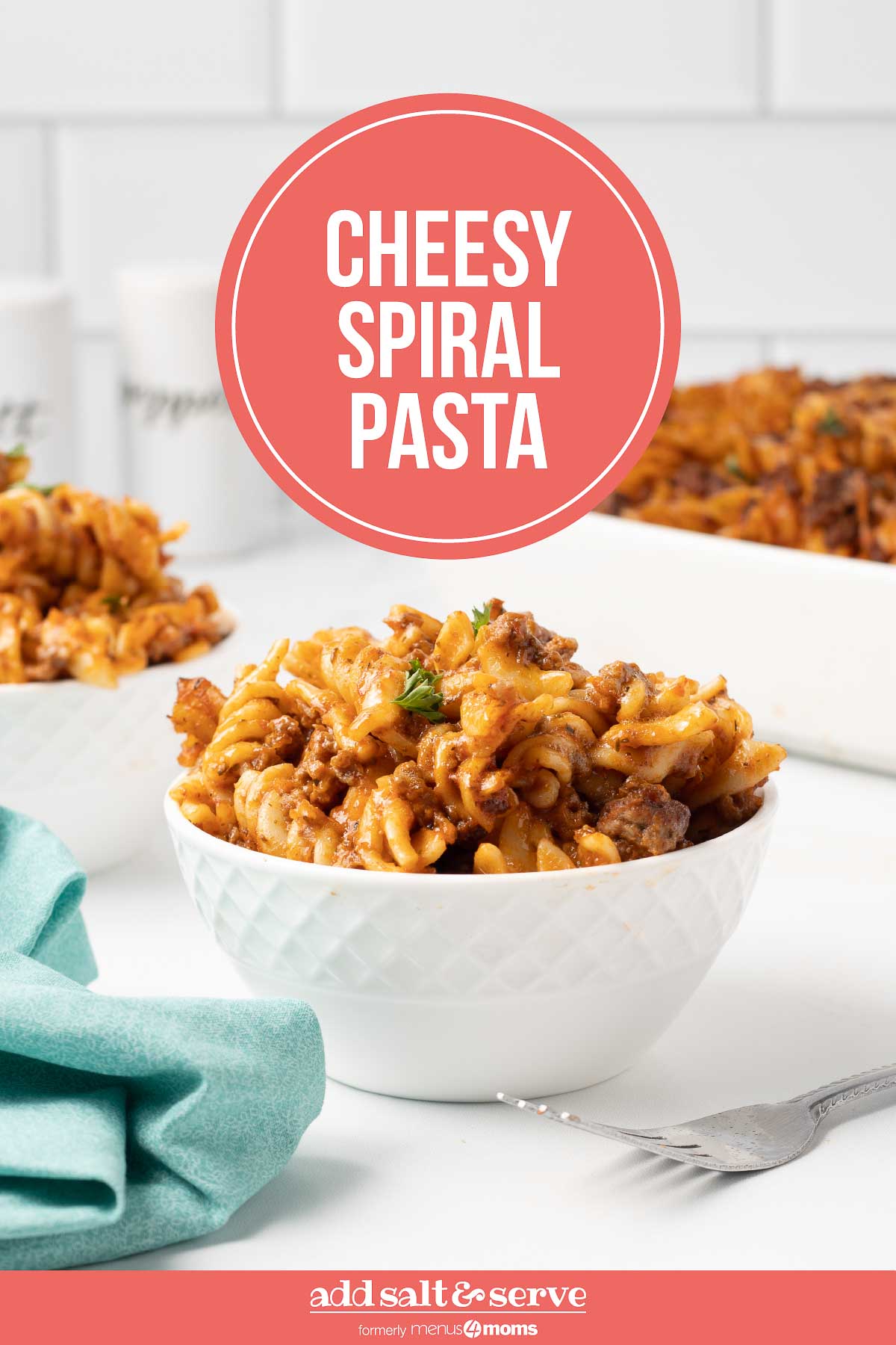 Cheesy Spiral Pasta – Add Salt & Serve